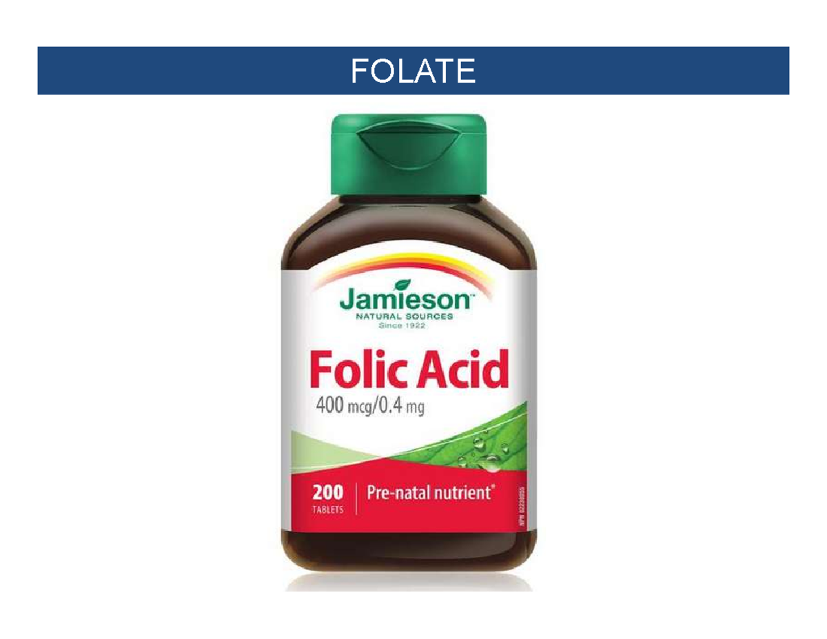 NUTR3210 Micronutrients: Folate, Vitamin B12, and Anemia Insights - Studocu