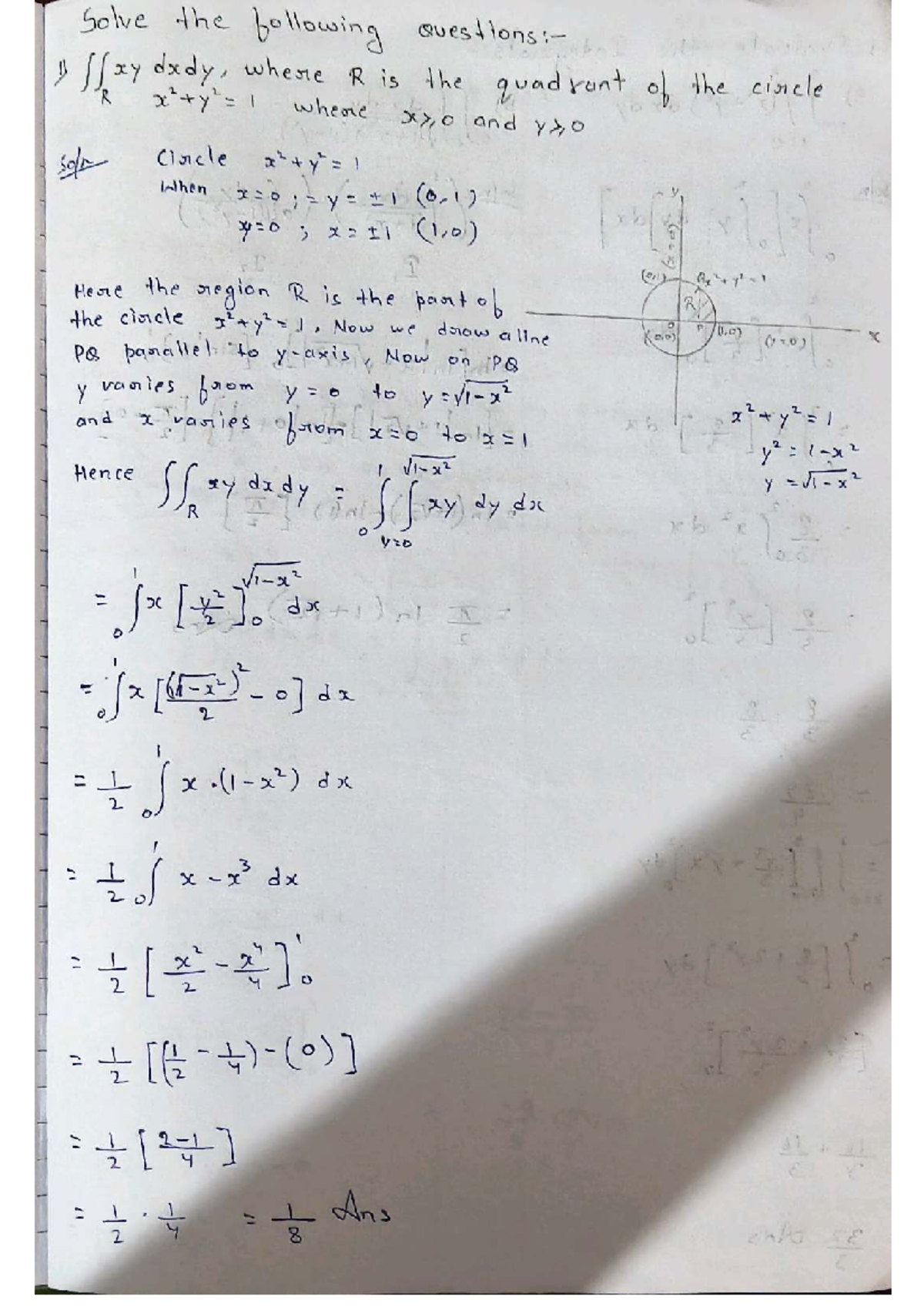 Engineering Mathematics Problems: Double Integrals and Area Evaluations ...