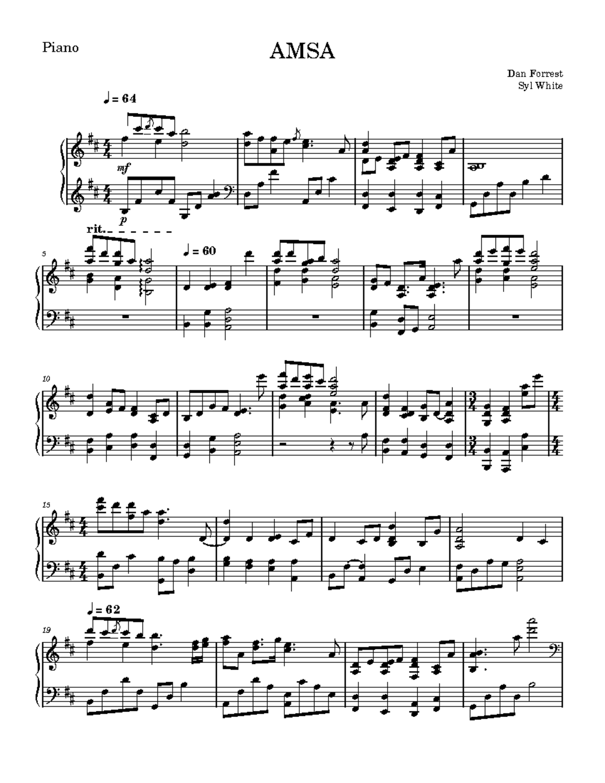 not applicablehahahah - Dan Forrest Syl White AMSA Piano 19 5 10 15 ...