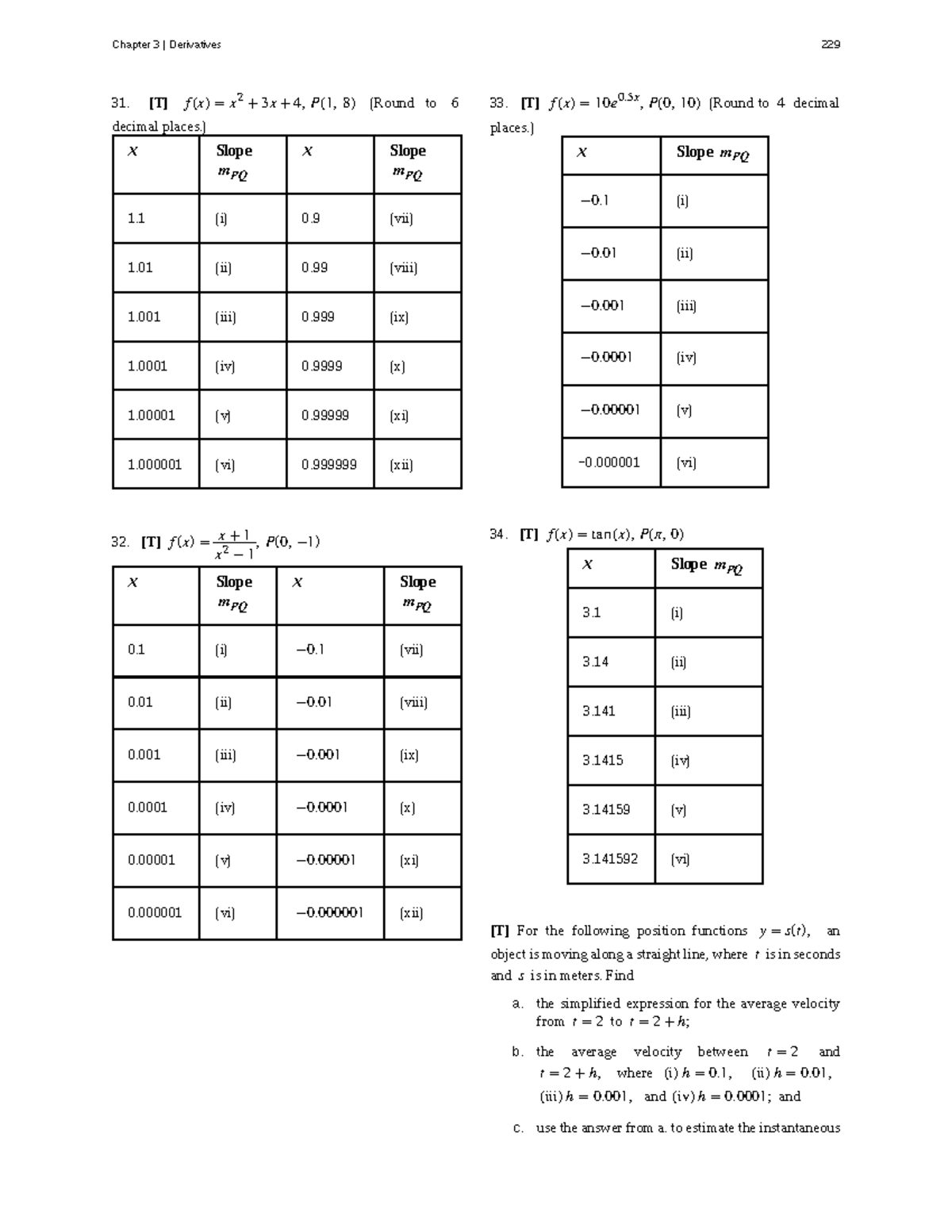 Chapter 3: Derivatives and Slope Calculations - Calculus 1 - Studocu