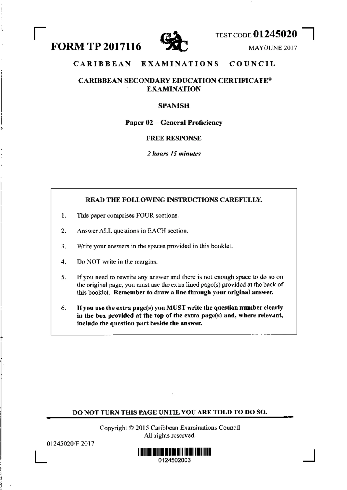 CXC CSEC Many-June 2021 - Physical Education & Sport Paper 1 ...