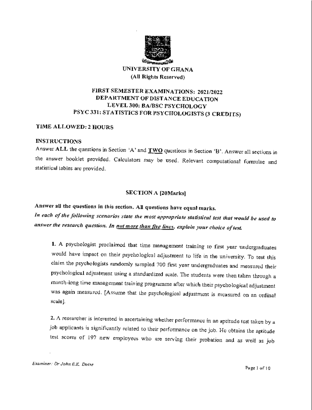 PSYC 331: Statistics for Psychologists - Final Exam Review Guide - Studocu