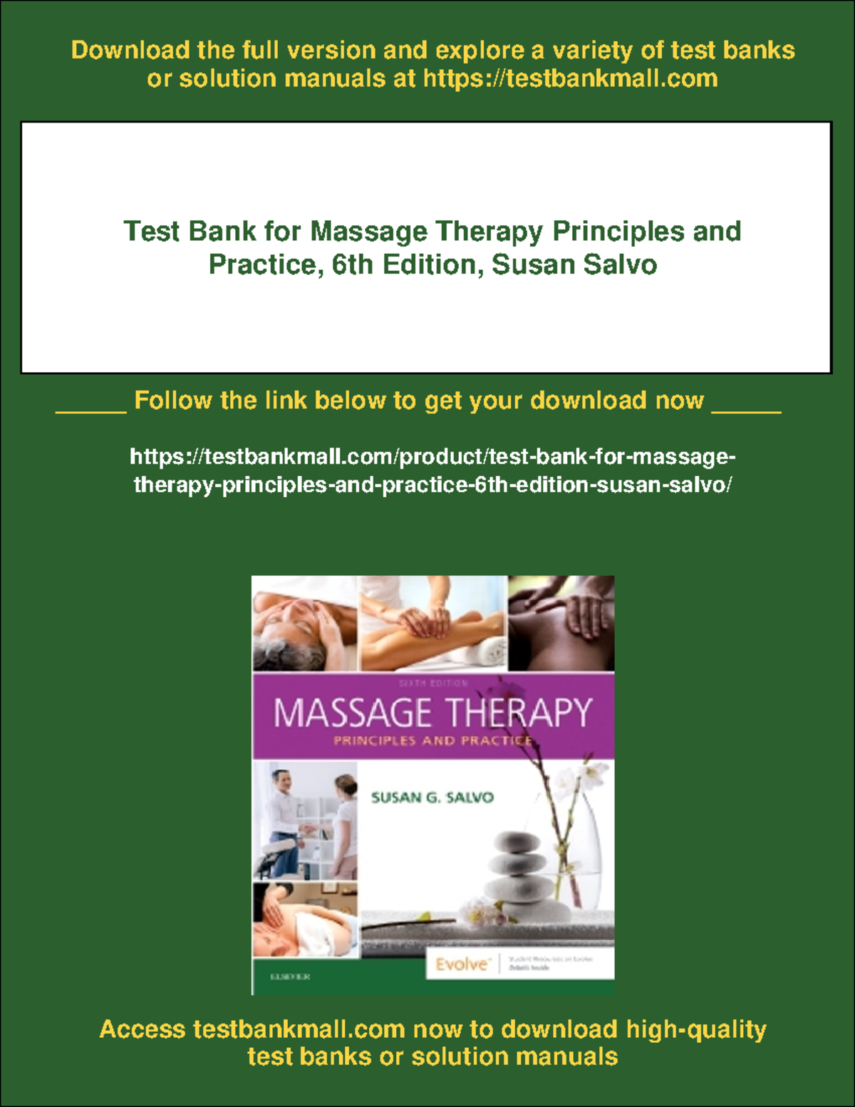 Test Bank for Massage Therapy Principles and Practice, 6th Ed. - Studocu