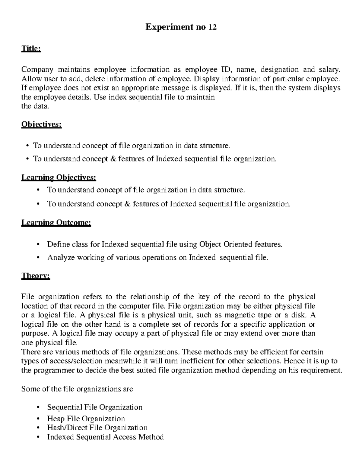 Practical No-12: Indexed Sequential File Operations in Data Structures ...