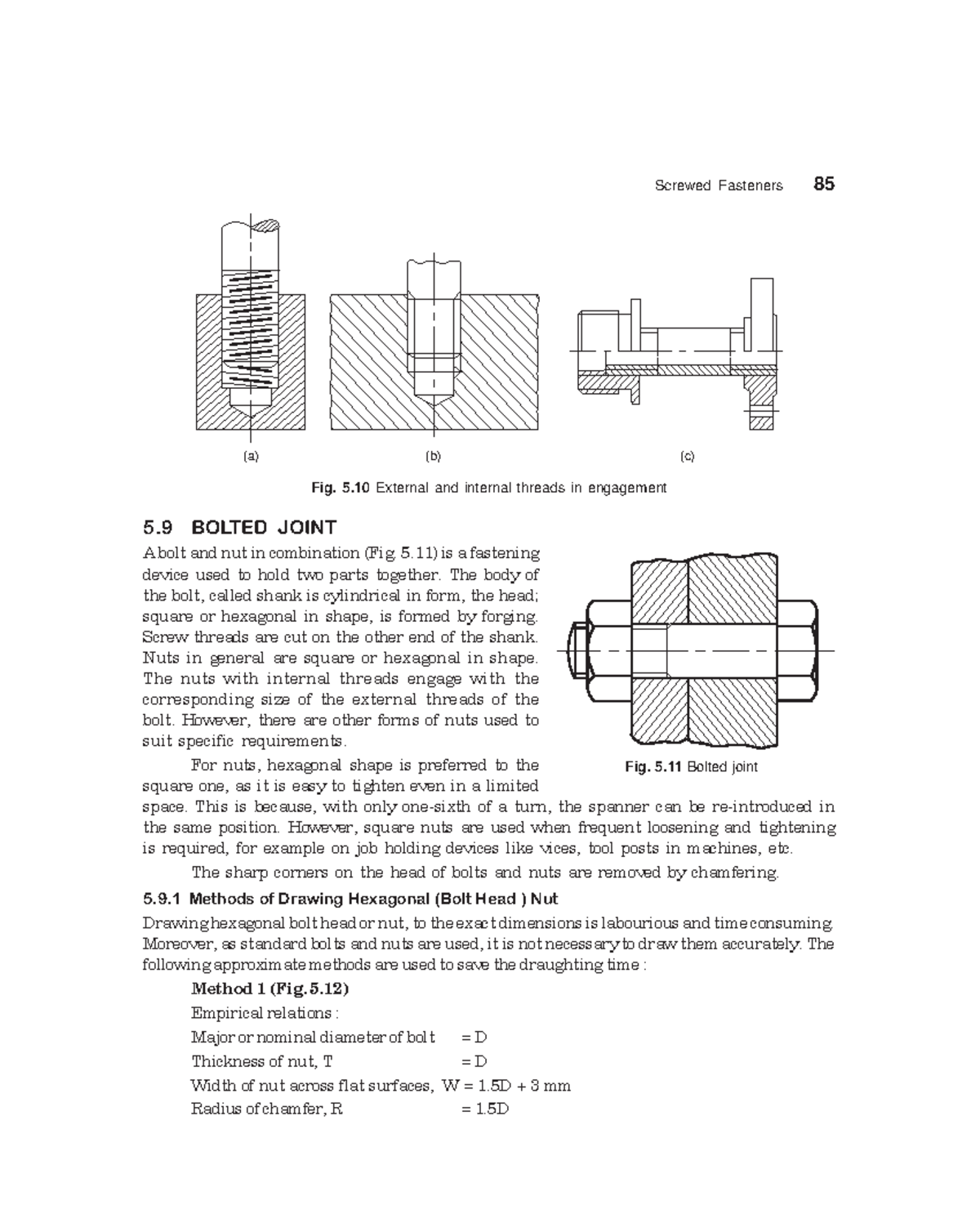 Machine Drawing-3: Detailed Notes on Screwed Fasteners Concepts - Studocu
