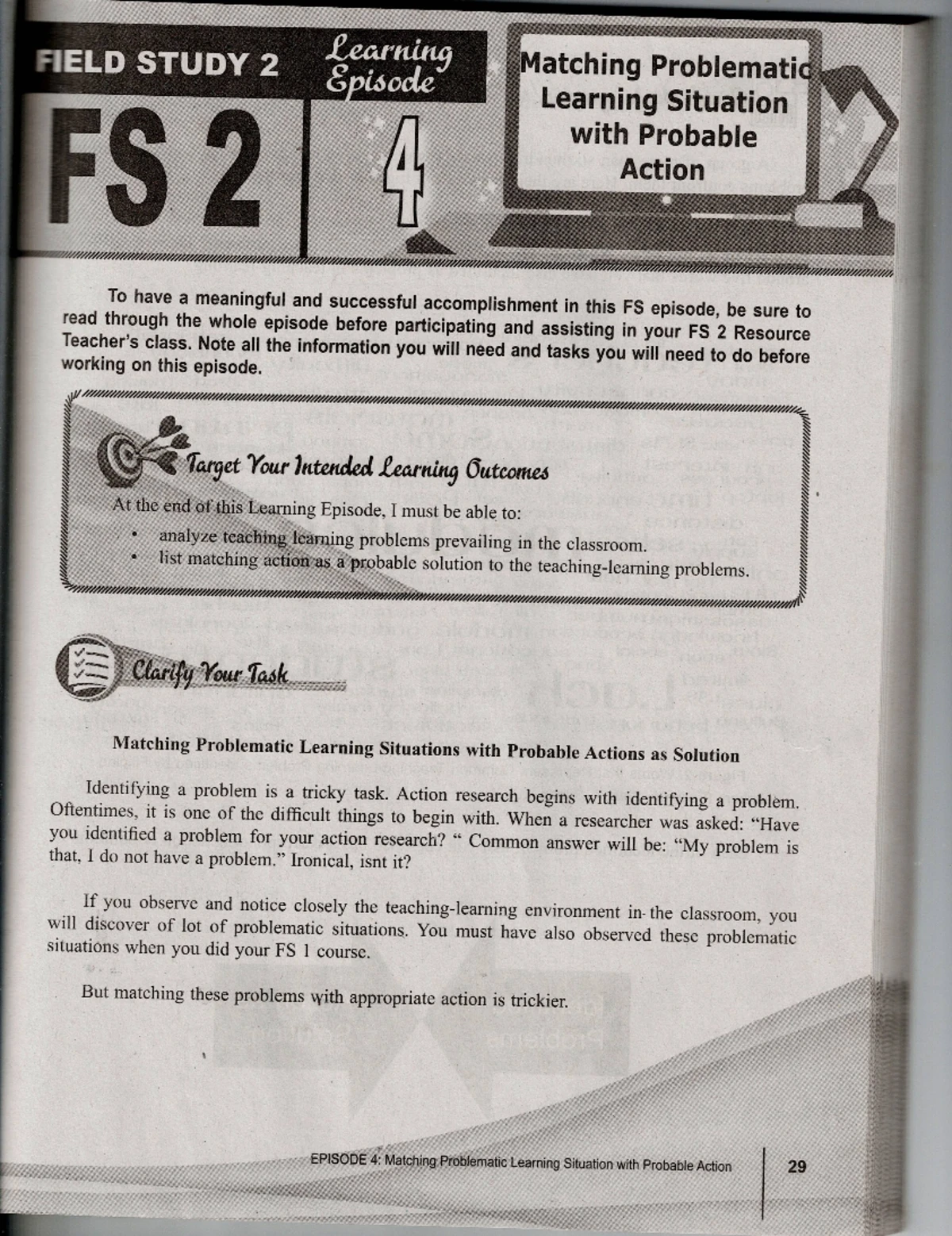 FIELD STUDY 2 - EPISODE 9 [SCANNED COPY] - FIELD STUDY 2 Learning Creating my Episode FS 2 ...