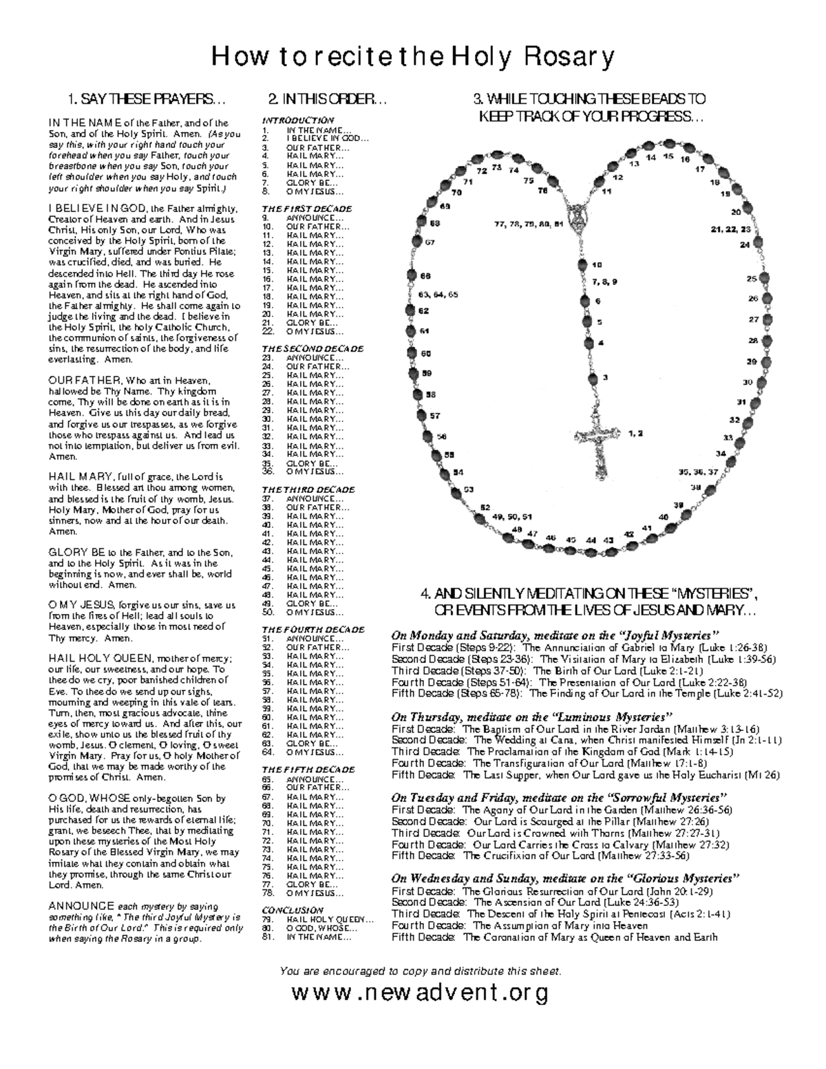How to recite the Holy Rosary: A step-by-step guide - Studocu