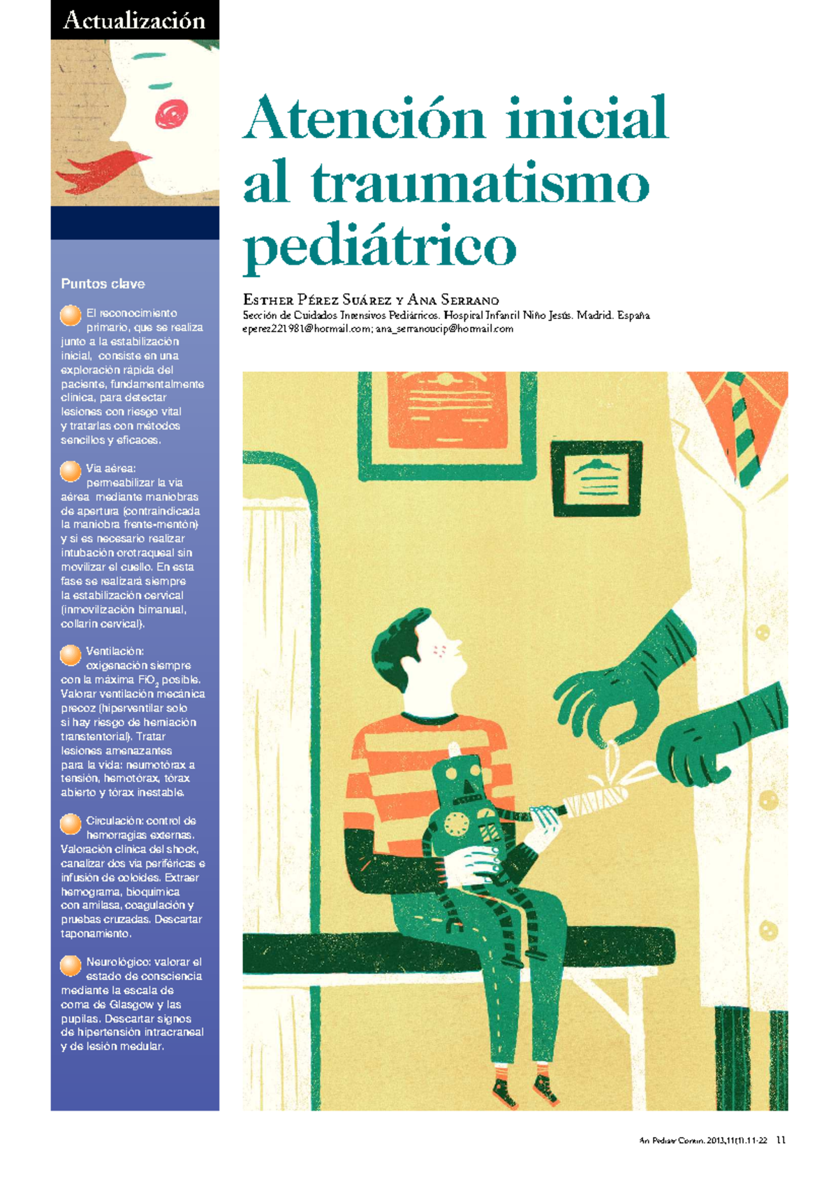 Trauma Pediatrico - Puntos clave El reconocimiento primario, que se ...