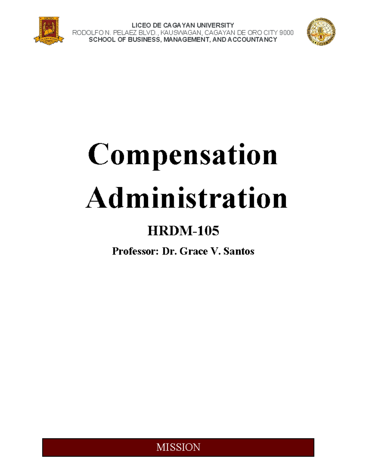 Compensation Administration Notes for HRDM Course - Studocu