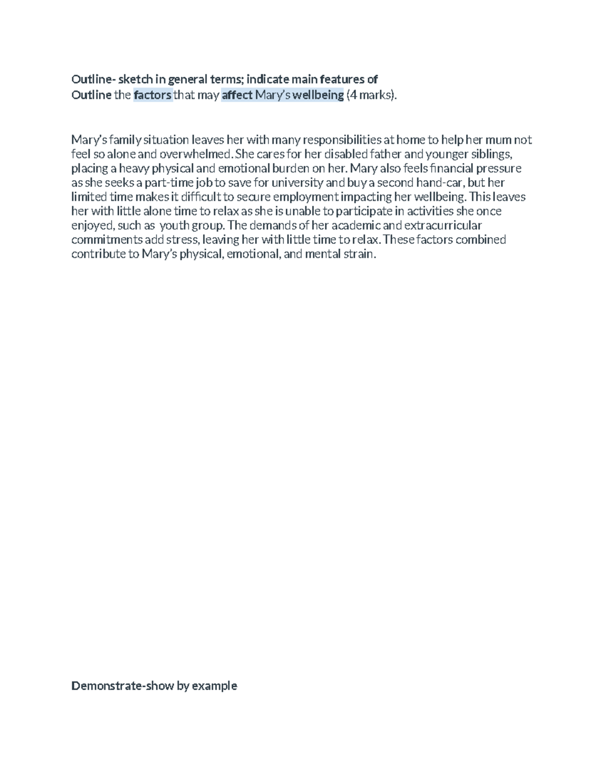 CAFS Assessment: Factors Affecting Wellbeing and Resource Management ...