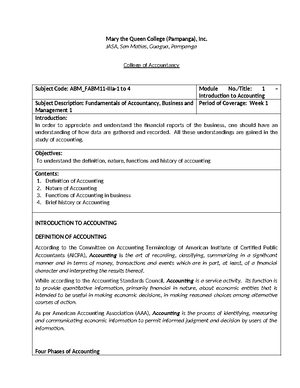 FABM1 reviewer - Reviewer in FABM 1 Adjusting Journal Entries are ...