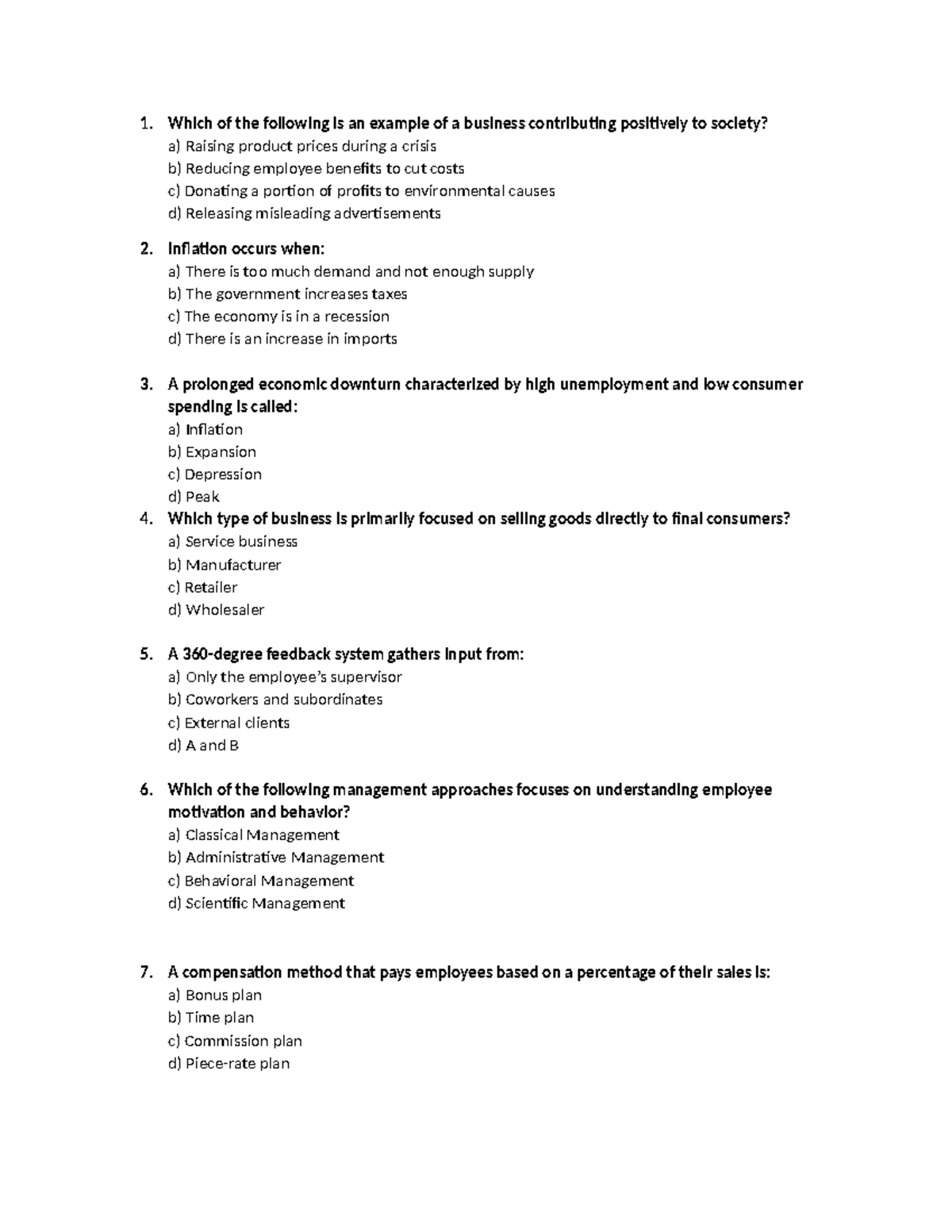 Midterm Test: Business Management 1 - Key Concepts & Case Studies - Studocu