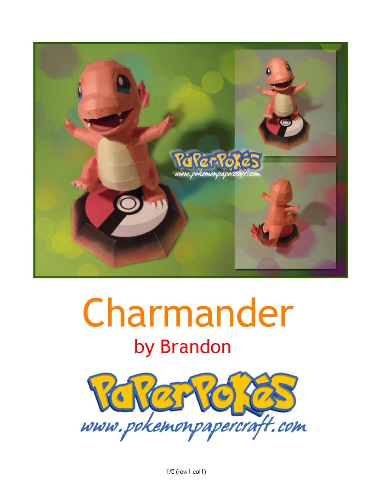 Charmander Letter Lineless - Charmander by Brandon Head Arms, Legs, and ...