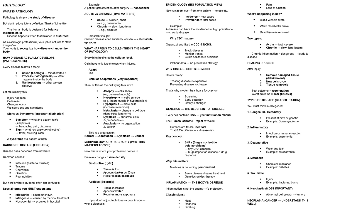 Patho 1-3: Understanding Disease Mechanisms and Radiologic Implications ...