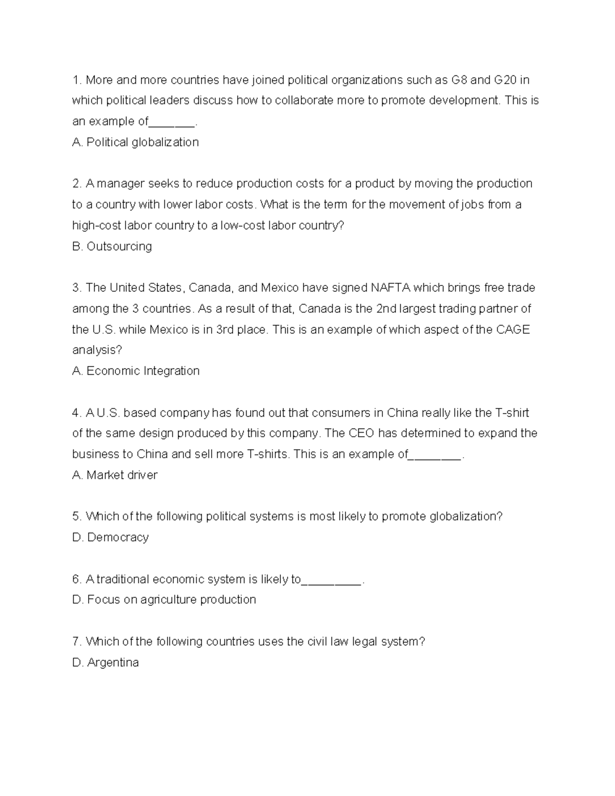 D080 Political Economy Practice Quiz - Studocu