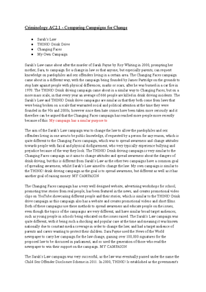 WJEC Criminology Unit 1 AC1.3: Consequences of Unreported Crime ...