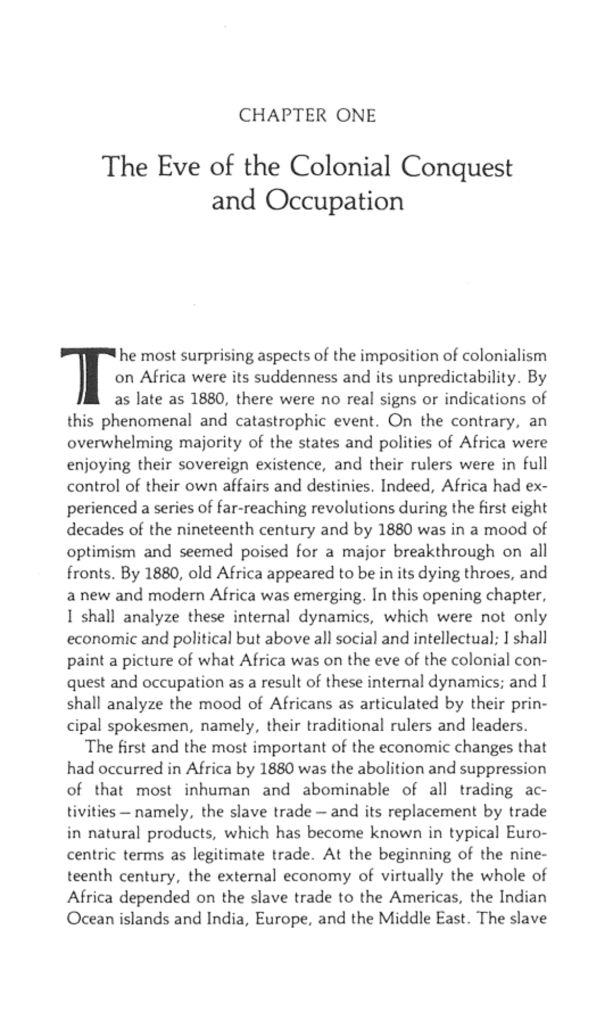C H A P T E R 1: The Eve of Colonial Conquest and African Responses ...