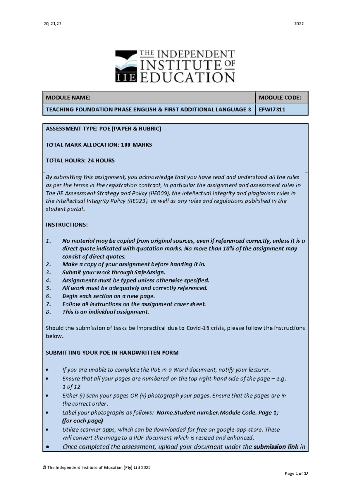 Psrip Gr 2 Term 1 2020 EFAL Lesson Plan - Term 1 2020 Grade 2 FIRST ...