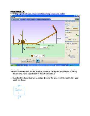 PHET Torque (Completed) - Physics Web Quest: Torque Name ...