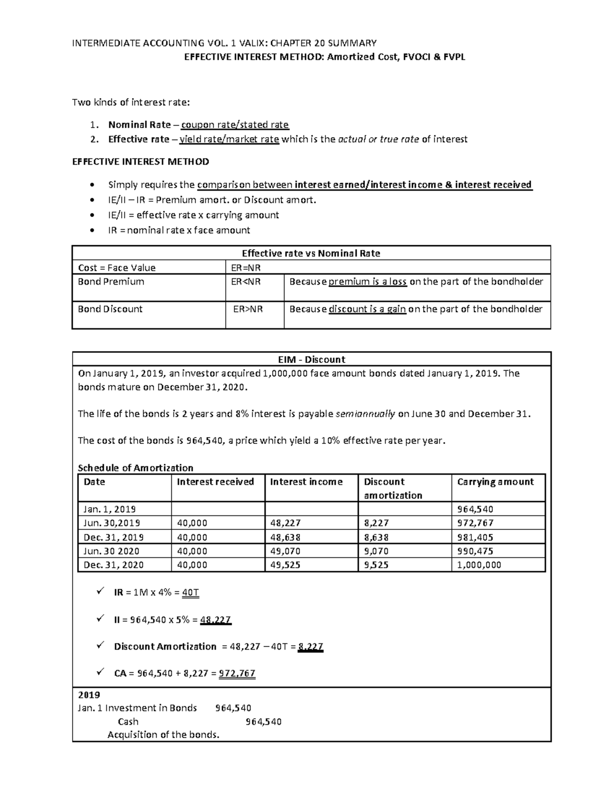 Effective Interest Method: Amortization, Valuation, and Examples - Studocu