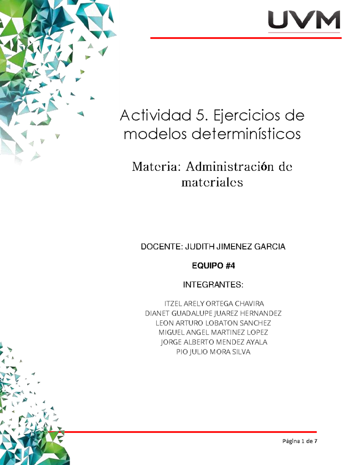 A5 Ejercicios de Modelos Deterministas en Administración - Studocu