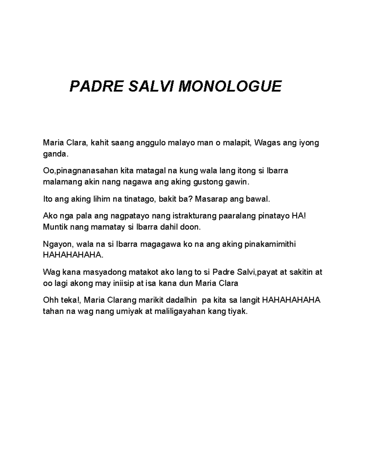 436947201 Padre Salvi Monologue Analysis and Interpretation - Studocu