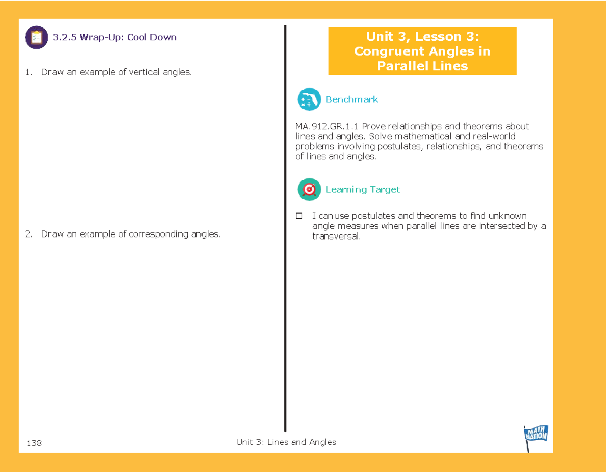 Unit 3: Lines and Angles - Understanding Angle Relationships and ...