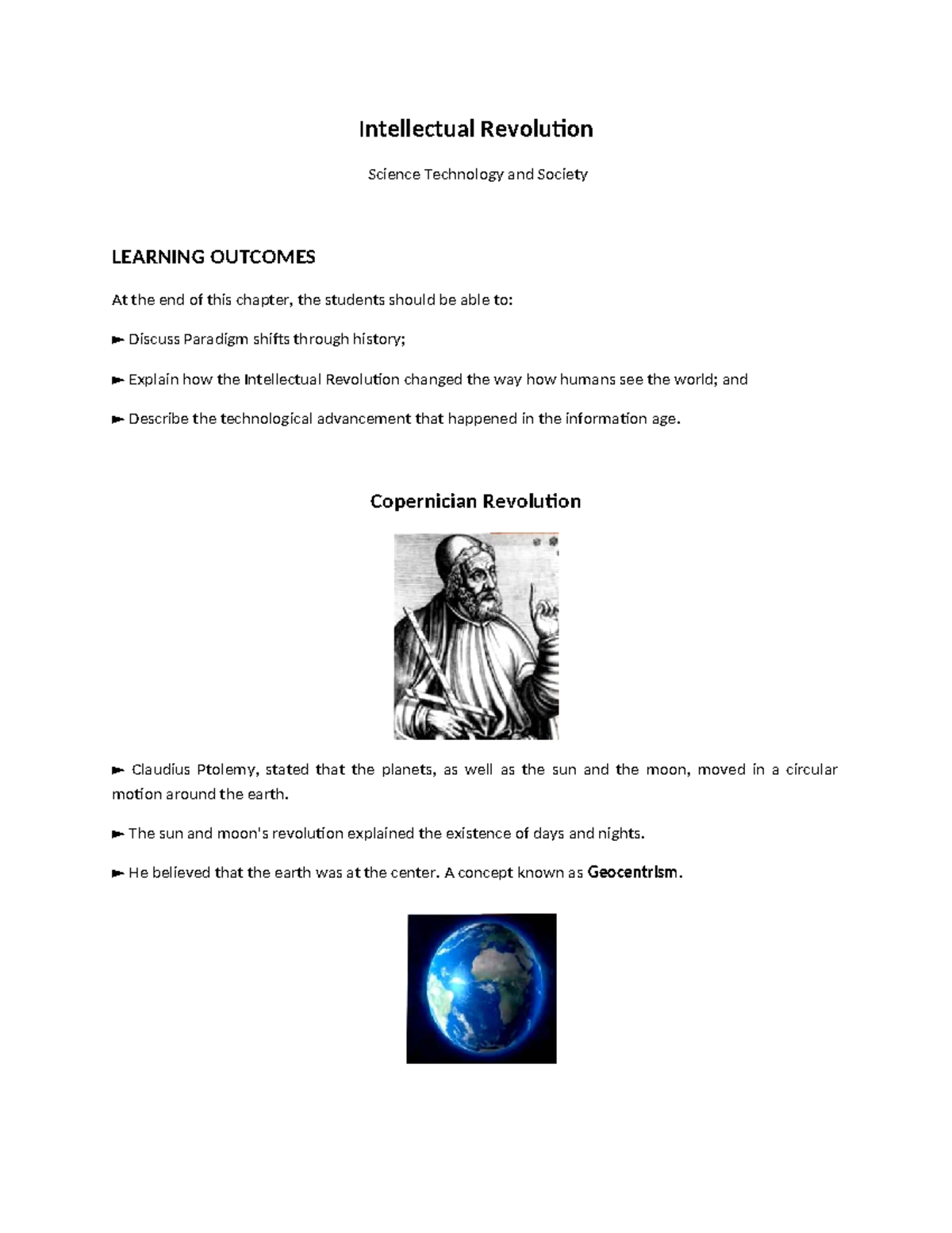 Intellectual Revolution: Science, Tech & Society Insights (LEARNING ...