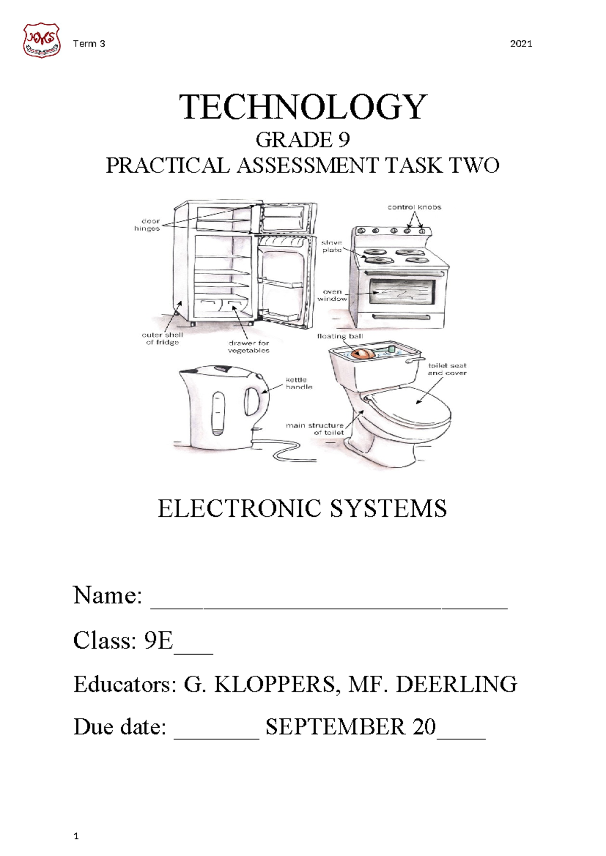 GR9 TECH PAT TERM 3 ENG - Electronic Systems Design Assessment - Studocu