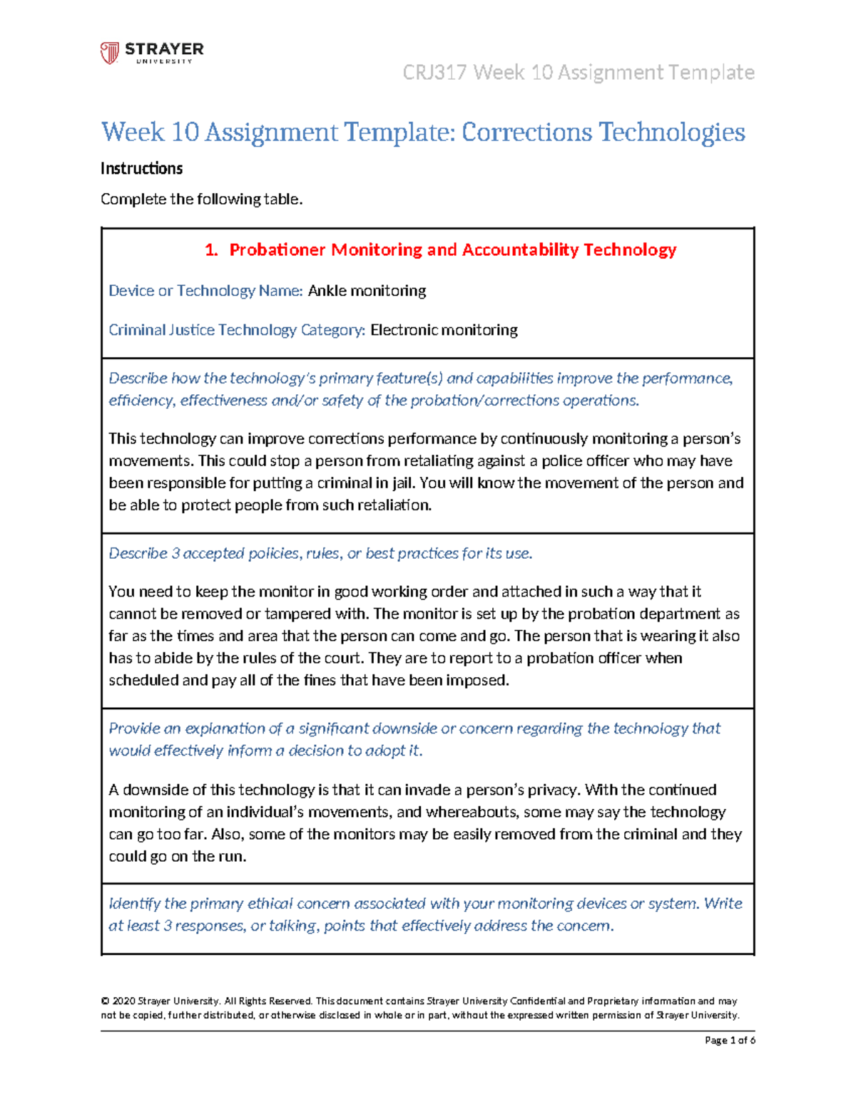 Revised - CJ 202 Week 10 Assignment: Corrections Tech Overview - Studocu
