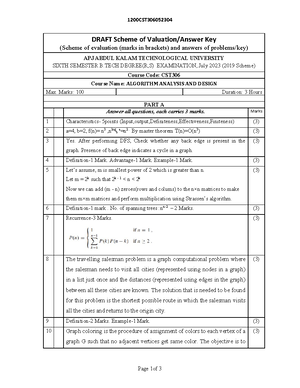 Algorithm Analysis And Design - CST306 - Studocu