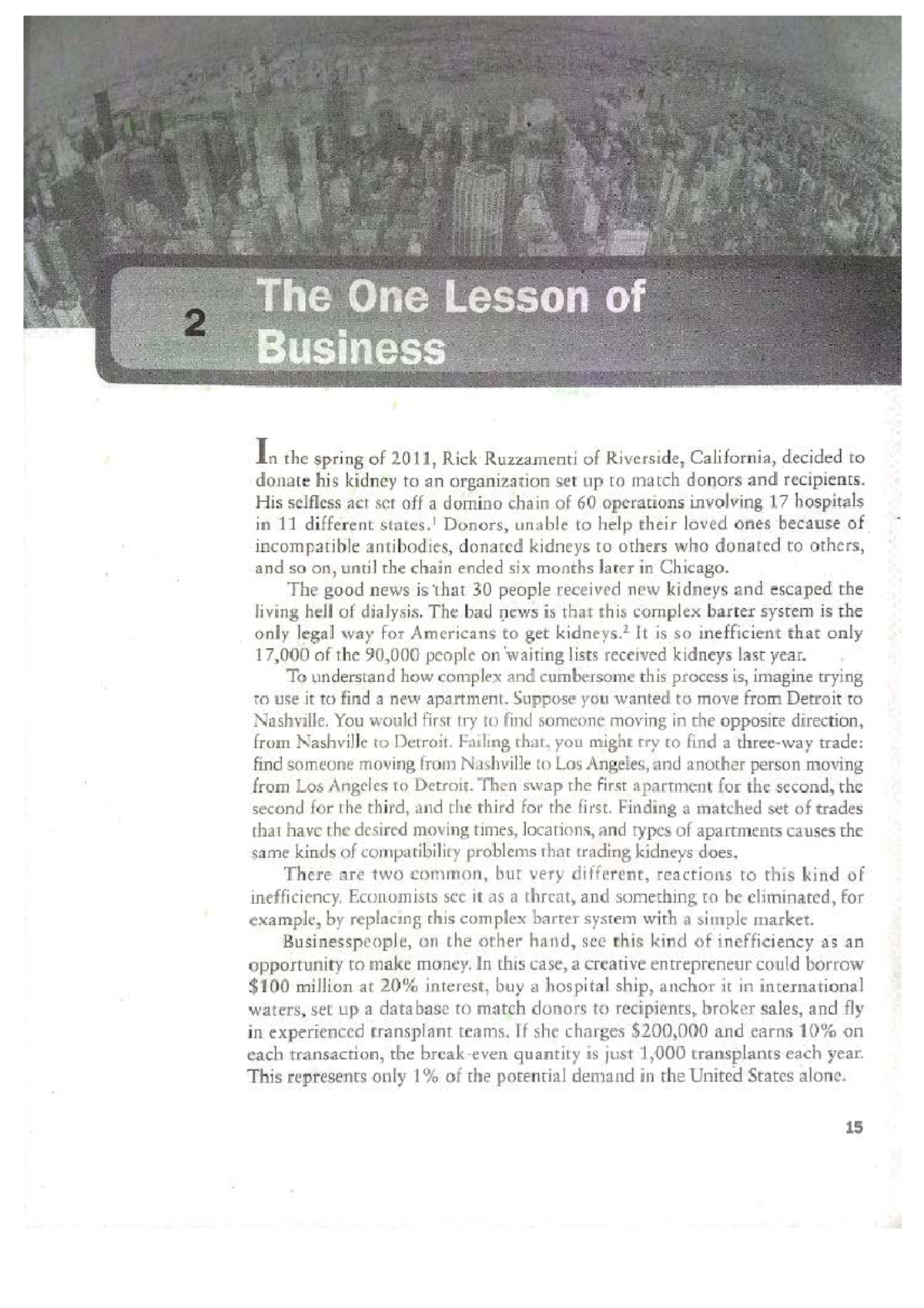 Chapter 2: The One Lesson of Business (BUS 101) - Studocu