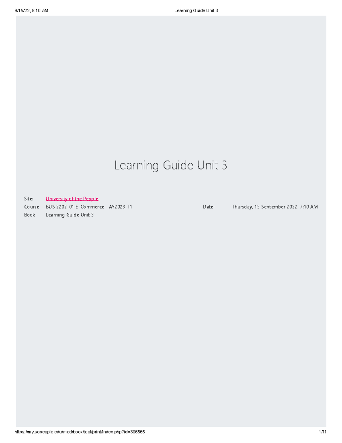 Learning Guide UNIT 3: Digital Design in BUS 2202-01 E-Commerce - Studocu