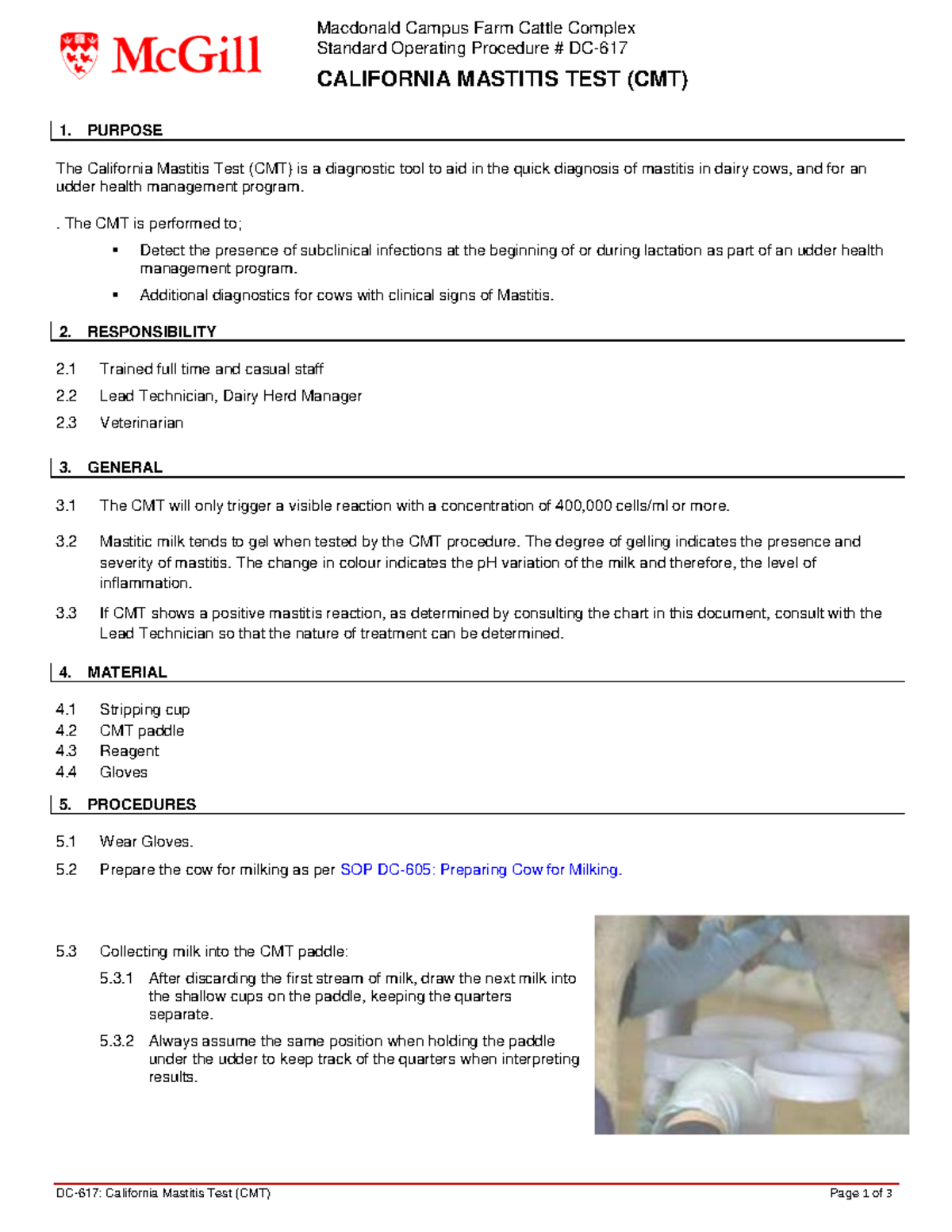 Dc-617 calilfornia mastitis test cmt - Macdonald Campus Farm Cattle ...