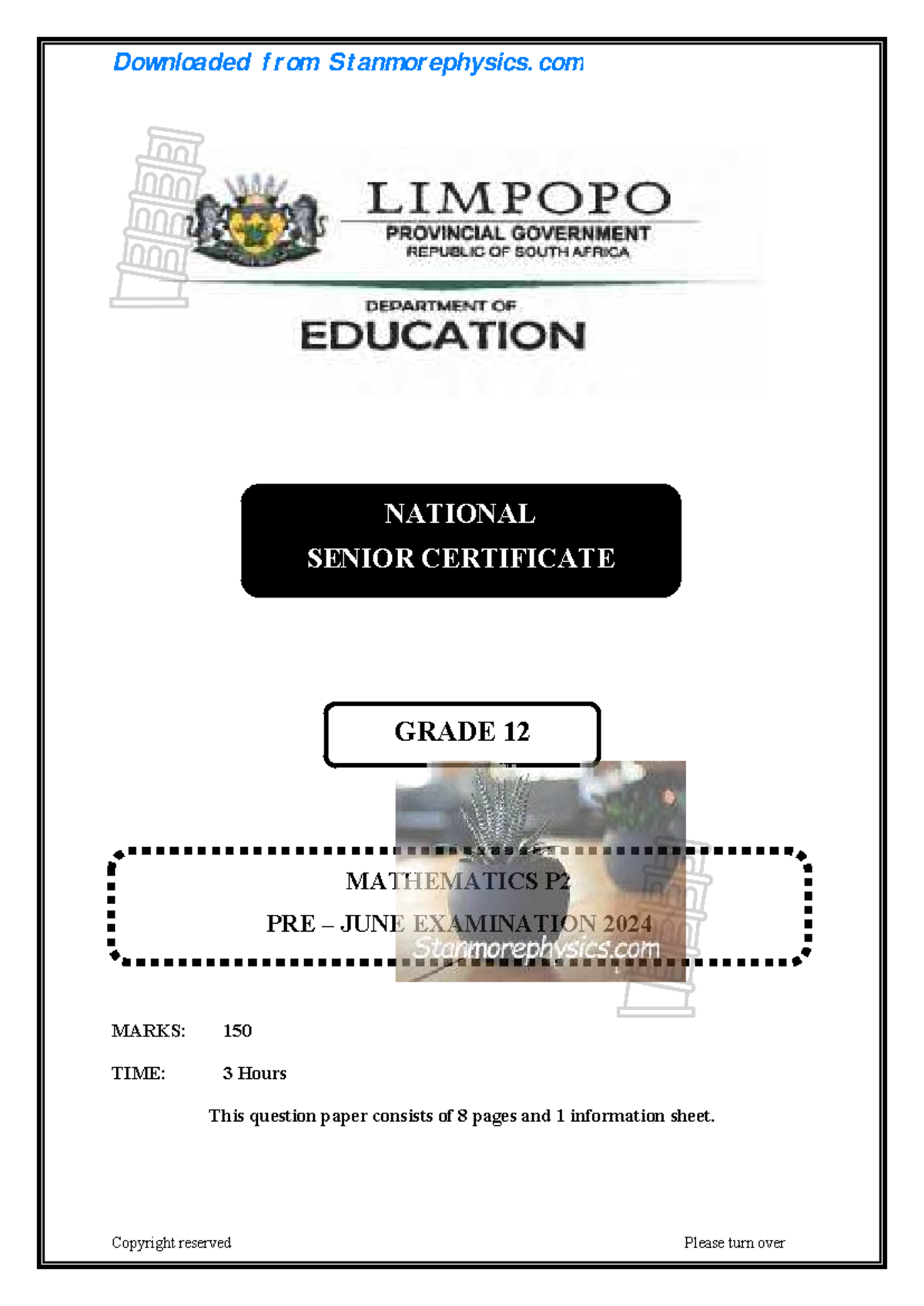 LP Maths Gr 12 Pre-June 2024 P2 Exam Paper and Memo Insights - Studocu