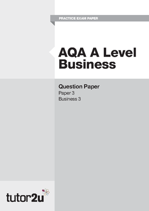AQA 7132 3 Final MS Jun23 v1 - A-level BUSINESS 7132/ Paper 3 Business ...