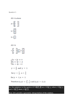MAT1503 - Unisa - Linear Algebra - Studocu
