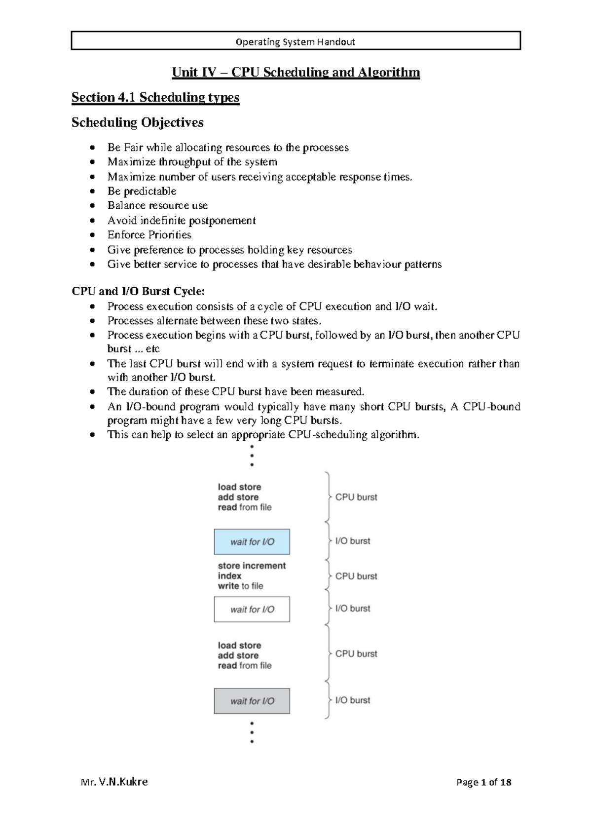 CPU Scheduling and Algorithm - Unit IV – CPU Scheduling and Algorithm Section 4 Scheduling types ...