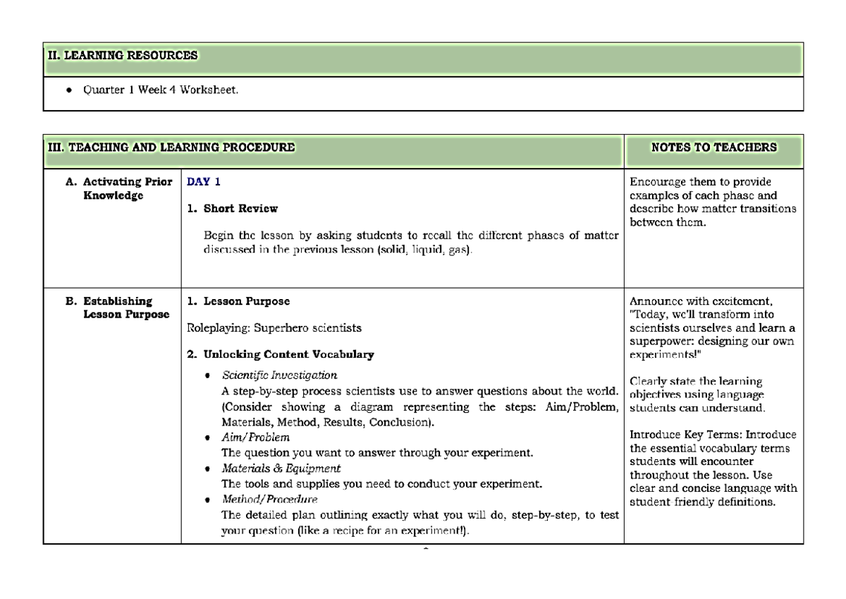 Matatag dll july 10,2025 - Science 10 - Prepared by: AGNES MUHI ILAGAN ...