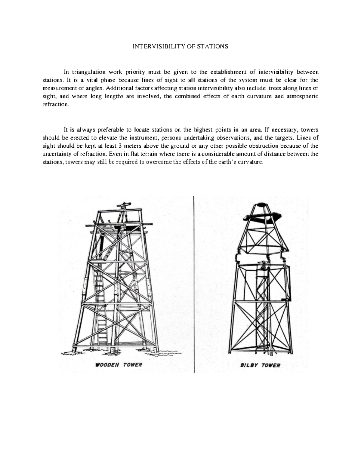 Lecture 5: Intervisibility of Stations in Triangulation Methods - Studocu