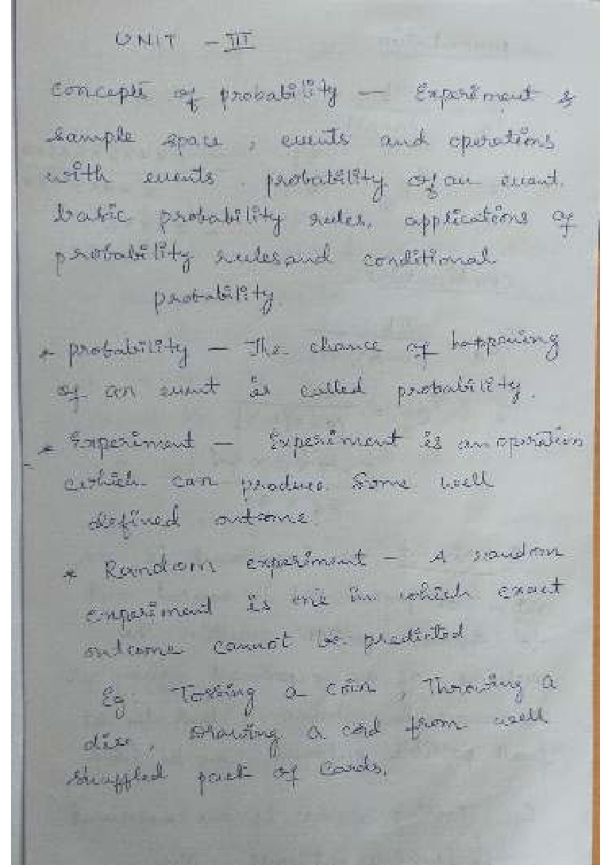 Probability Concepts and Basic Rules - BCA - Studocu