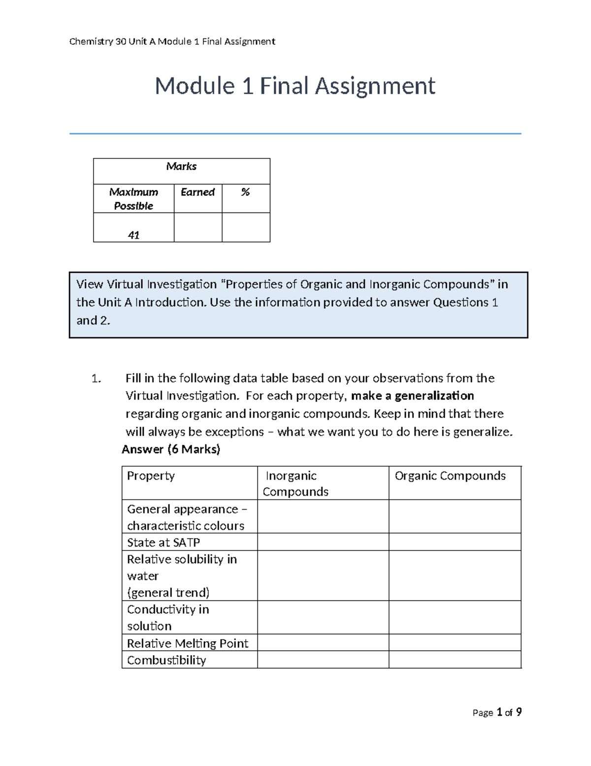 Module 1 Final Assignment - Module 1 Final Assignment 1. Fill in the ...