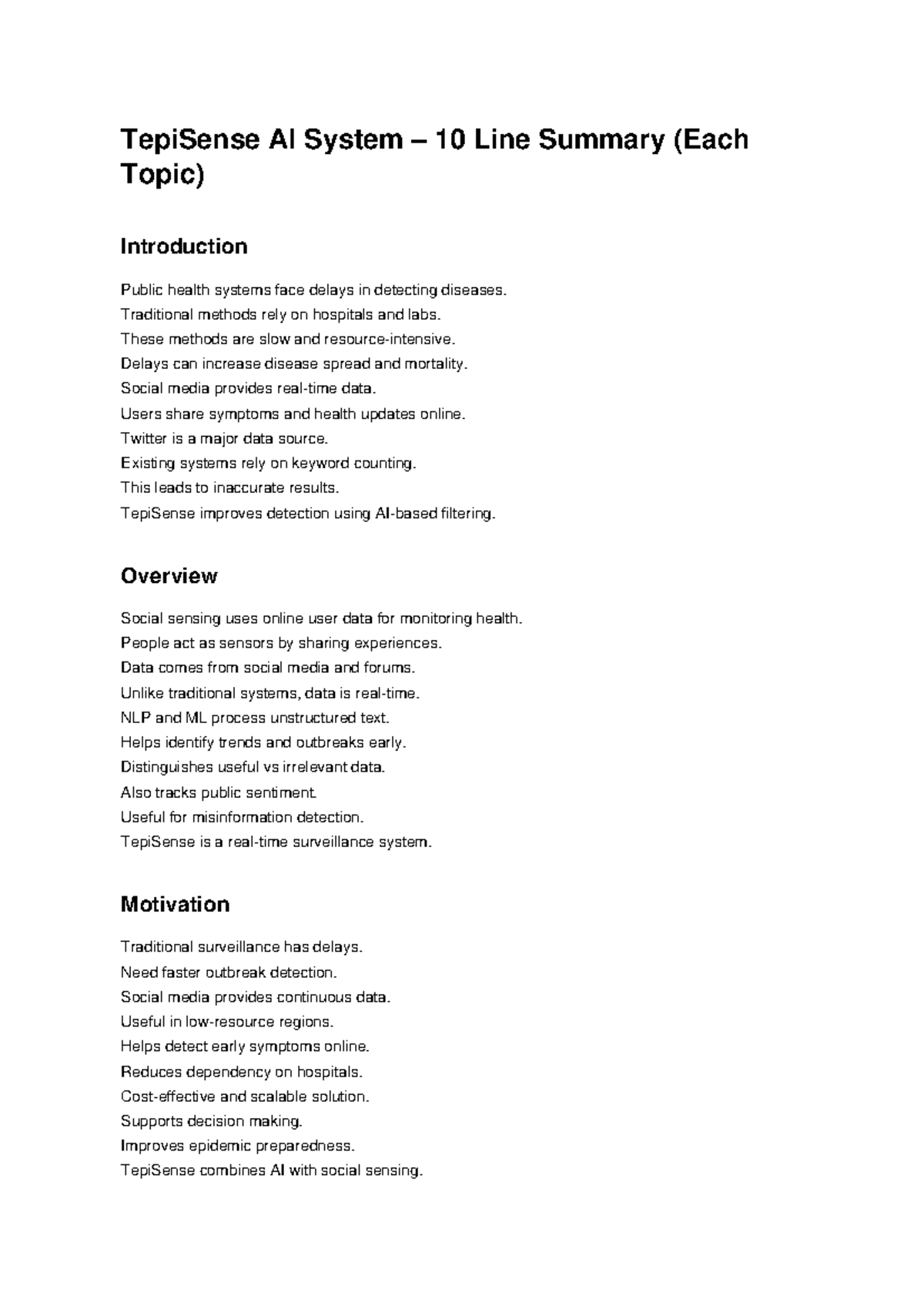 TepiSense AI System: 10-Line Summary of Disease Detection Improvements ...