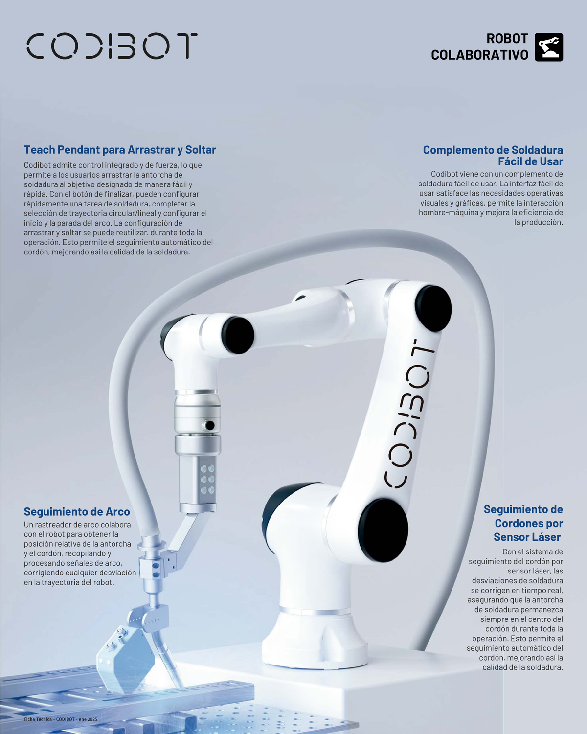 Ficha Técnica CODIBOT: Control de Soldadura y Seguimiento Automático - Studocu