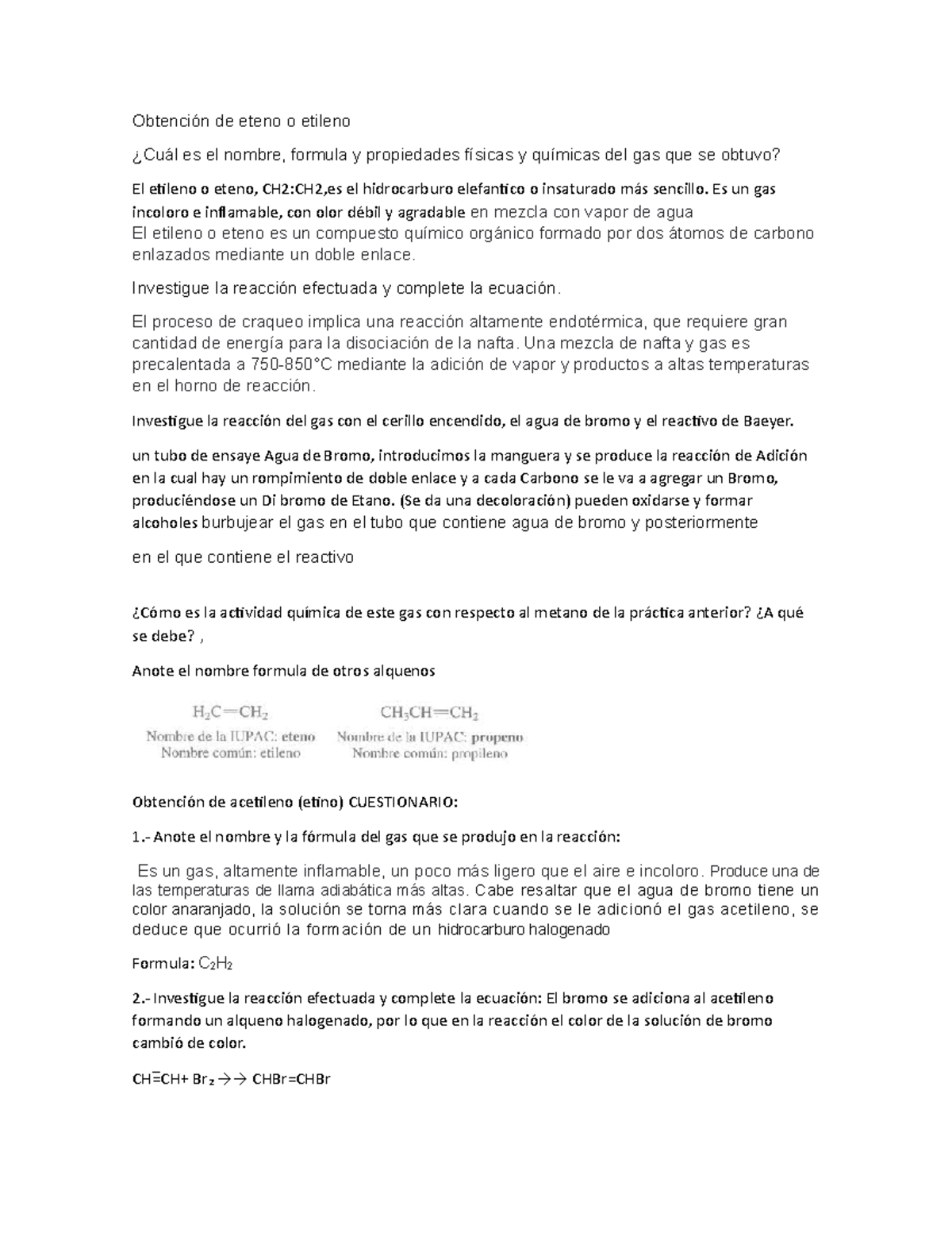 Obtención de eteno o etileno - Obtención de eteno o etileno ¿Cuál es el ...