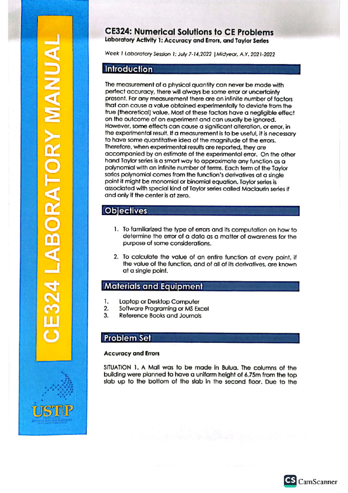 CE324 Lab Activity 1: Engr. Eduave's Signed Document Summary - Studocu