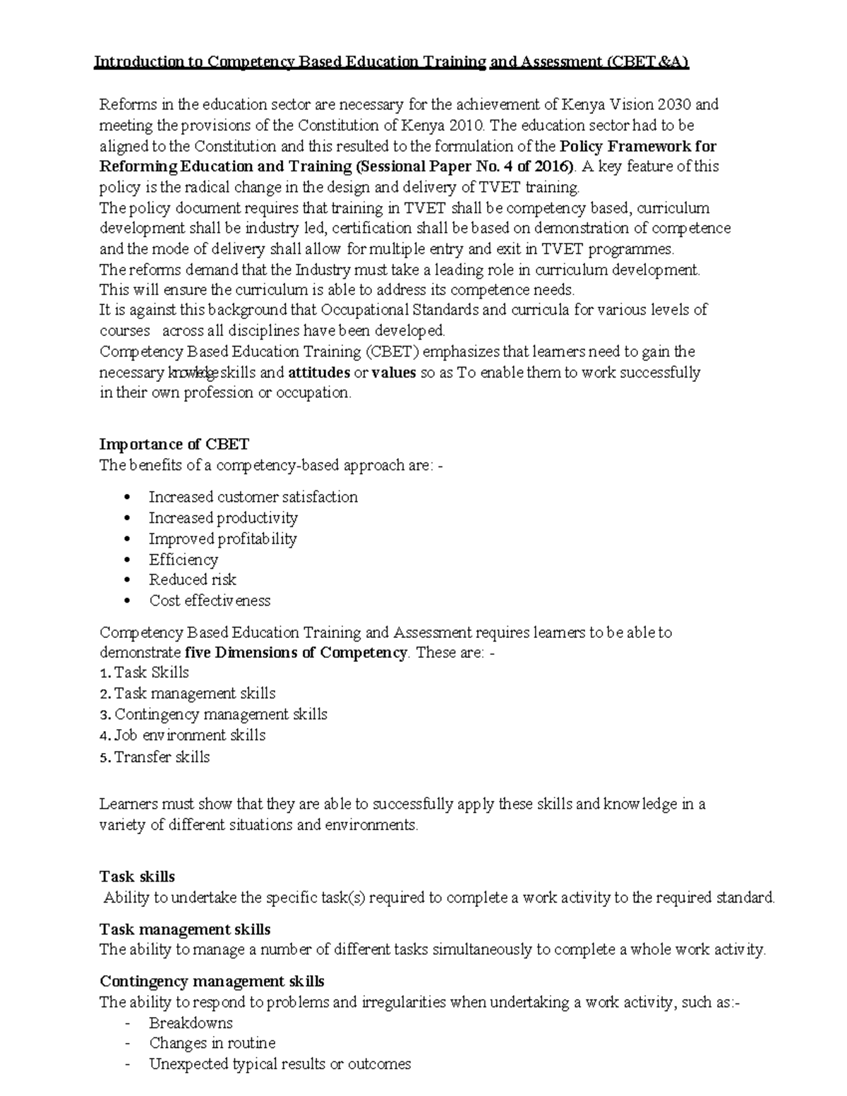 CBET Training Session Plan: Learning & Delivery for ICT Technician ...