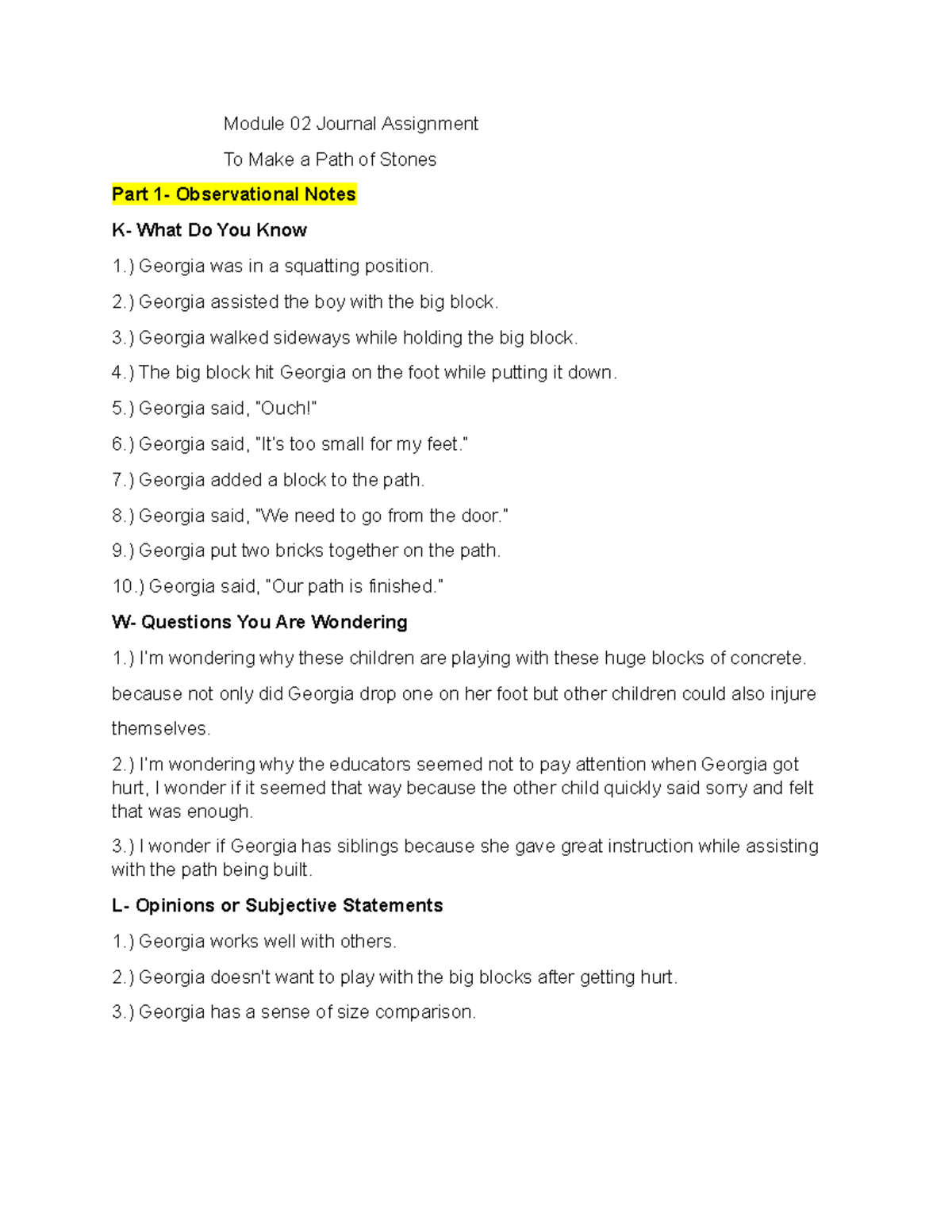 promoting positive outcomes - Module 02 Journal Assignment To Make a ...