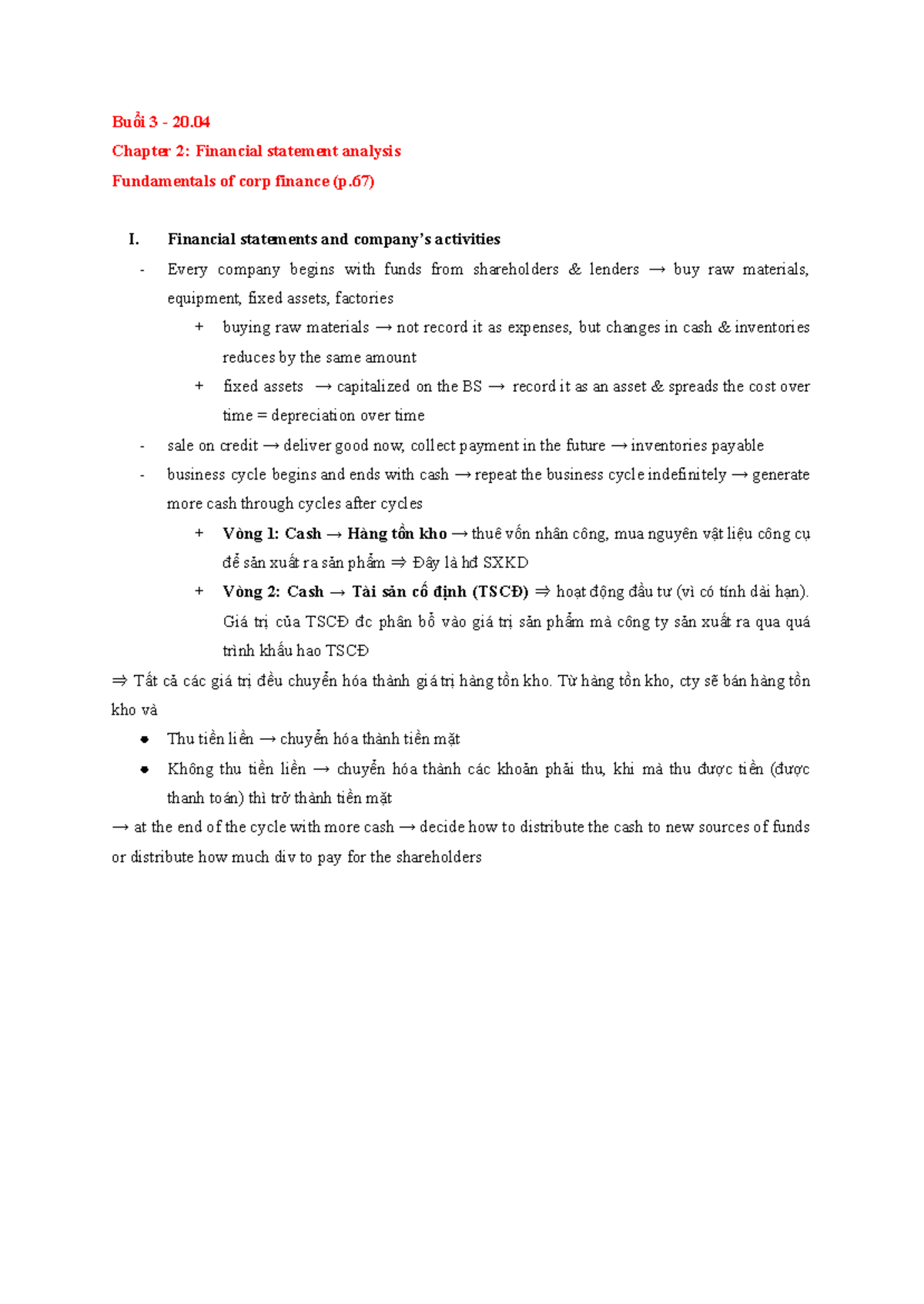 TCDN C2 - Chapter 2: Financial Statement Analysis Overview - Studocu
