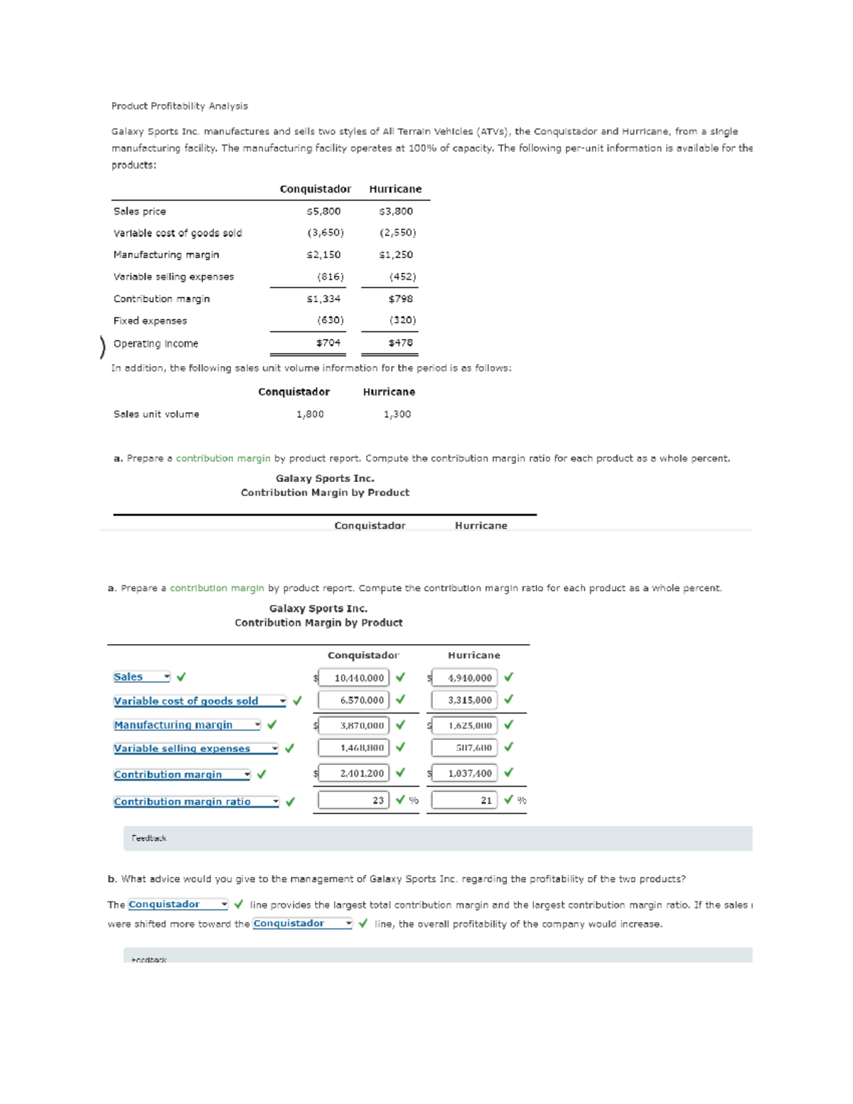 ACC 202 Problem set Mod 6- ex 07.12 algo - Product Profitability ...